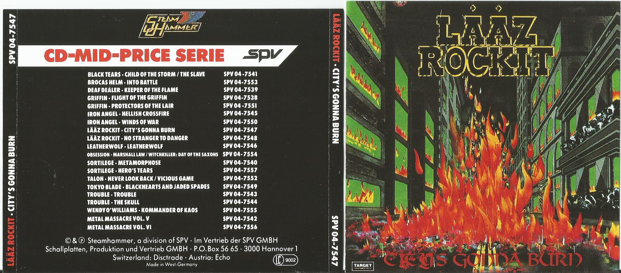 Laaz Rockit City s gonna burn (Vinyl Records, LP, CD) on CDandLP